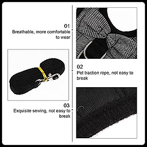 Scicalife Lovely Bunny Vest Harness and Leash Set Practical Pet Supplies for Ferret RatsLeash