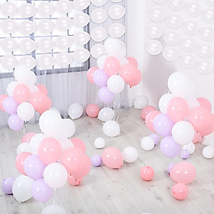 160 Pcs Link Balloon 12 Inch 6 Inch Linking Balloons Quick Linkable Needle Tail Latex Balloons for Christmas Birthday Happy New Year Party Wedding Graduation Arch Decors (Matte White)