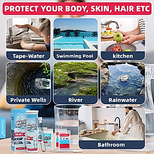 20 in 1 Water Testing Kit Home, Easy & Simple Drinking Water Test Kit & Well Water Test Kit, 130 Strips Water Test Strips for Hardness, pH, Lead, Iron, Fluoride, Chlorine, Bacteria, Etc - by Oycevila