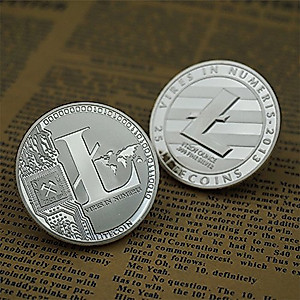 Silver Plated Commemorative Litecoin Collectible Iron Miner Coin - One Item w/Random Color and Design