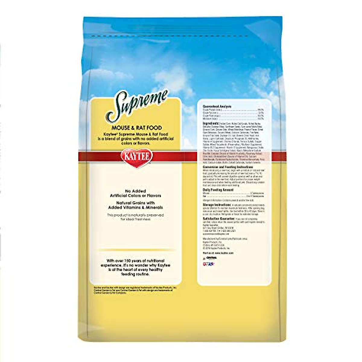 Kaytee Supreme Mouse And Rat Food, 20-Lb Bag