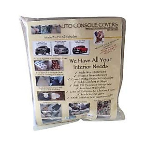 Auto Console Covers- Fits The Ford F-250 Super Duty 2017-2022 Center Console Armrest Lid Cover Waterproof Neoprene Fabric -Gray