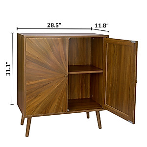 ZYBT Accent Sideboard Buffet Cabinet, Storage Cabinet with Crafted Door, Modern Dresser Cupboard, Mid Century Farmhouse Console Table Wood Bar Cabinet for Kitchen, Hallway, Living Room, Dining Room