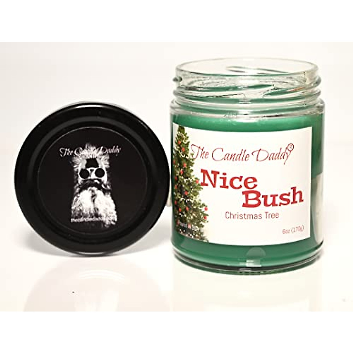 Nice Bush Holiday Candle - Funny Blue Spruce Scented Candle - Funny Holiday Candle for Christmas, New Years - Long Burn Time, Holiday Fragrance, Hand Poured in USA - 6oz