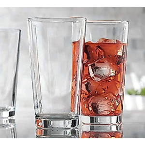 Home Essentials & Beyond Drinking Glasses Set Of 10 Highball Glass Cups 17 Oz Beer Glasses, Water, Juice, Cocktails, Iced Tea, Bar Glasses. Dishwasher Safe.