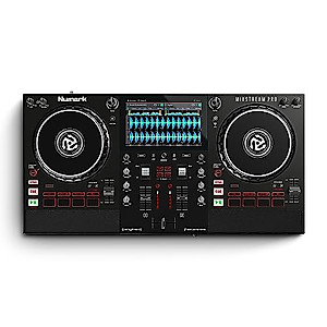 Numark Mixstream Pro Standalone System with Speakers, 7” Touch Screen, WiFi Streaming, 2 Channels & FX