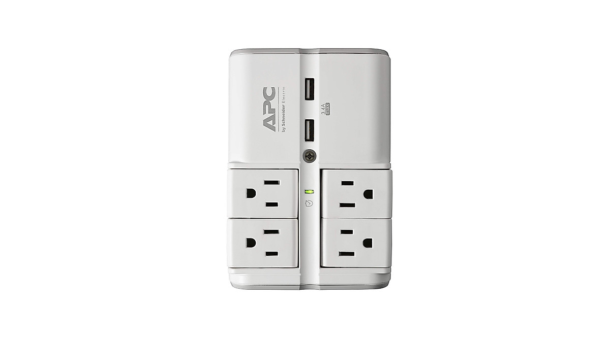 APC Wall Outlet Surge Protector with USB Ports