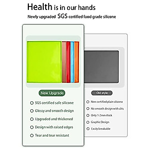 5pcs silicone dehydration mats with edge(5 colorful colors)-12.3” x 10.2 ” Silicone Sheets, nonstick silicone tray liner, Withstands -40°C to 240°C, reusable, suitable for fruit meat vegetable herbs