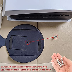 3PCS Base Stand Screws for Sony Playstation 5 PS5 Vertical Fixing Screw Replacement for PS5 Games Console Bottom Holder