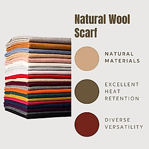 Novawo Wool Shawl Large Thick Pashmina Travel Scarf Winter Wraps for Women