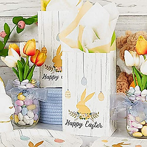 BLUE PANDA Rustic Spring Gift Bags for Easter Party Favors, Goody Bags for Kids (36 Pack)