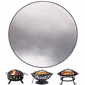 Fire Pit Mat Round,36 in Round Fire Pit mats for Under fire Pit, Fire Pit Mat Flame Retardant Heat BBQ Gas Grill Air Fryer Protective Mat for Deck Patio Lawn Ground Campsite Pad (36 Inch)