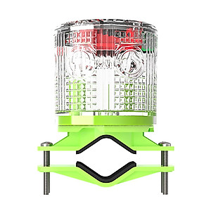 Aolyty Solar Strobe Warning Light IP54 Waterproof LED Flashing Safety Light Bright Warning Lamp Outdoor for Construction Traffic Dock Marine Beacon Road Signs (White)