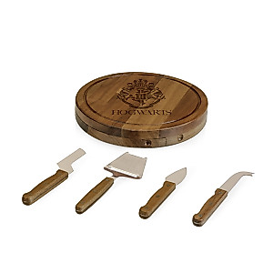 PICNIC TIME 855-04-512-053-18 Acacia Circo Cheese Board and Knife Set Charcuterie Board Set Wood Cutting Board 10.2 x 10.2 x 1.6 Harry Potter Hogwarts - Acacia Wood