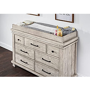 Soho Baby 43065930 Hampton Premium Changing Topper for 7-Drawer Dresser, Smooth Stone Wash Finish