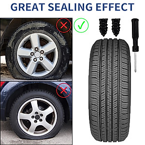 70PCS Heavy Duty Tire Plugs - Flat Tire Repair Kit with Vacuum Tool, Screwdriver, Box for Car, Motorcycle, Truck, Jeep Puncture Repair (35S+35L)