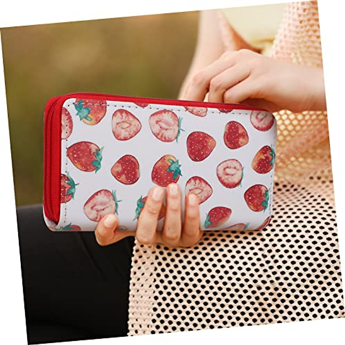 Cabilock Leather Wallet 5pcs wallet strawberry purse girl gifts kawaii plant accessories girls gifts fruit Ornament Miss leather Purses
