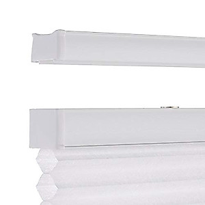 Home Decorators Collection Cut-to-Width Snow Drift 9/16 in.Top-Down Bottom-Up Cordless Cellular Shade - 28 in. W x 48 in. L
