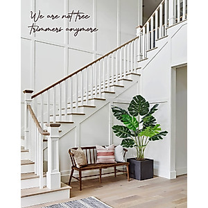 FLOWORLD Artificial Monstera Plant 4FT Tall Fake Swiss Cheese Potted Faux Tropical Floor Plants Indoor Decorative House Palm Trees for Home Office Living Room Decor