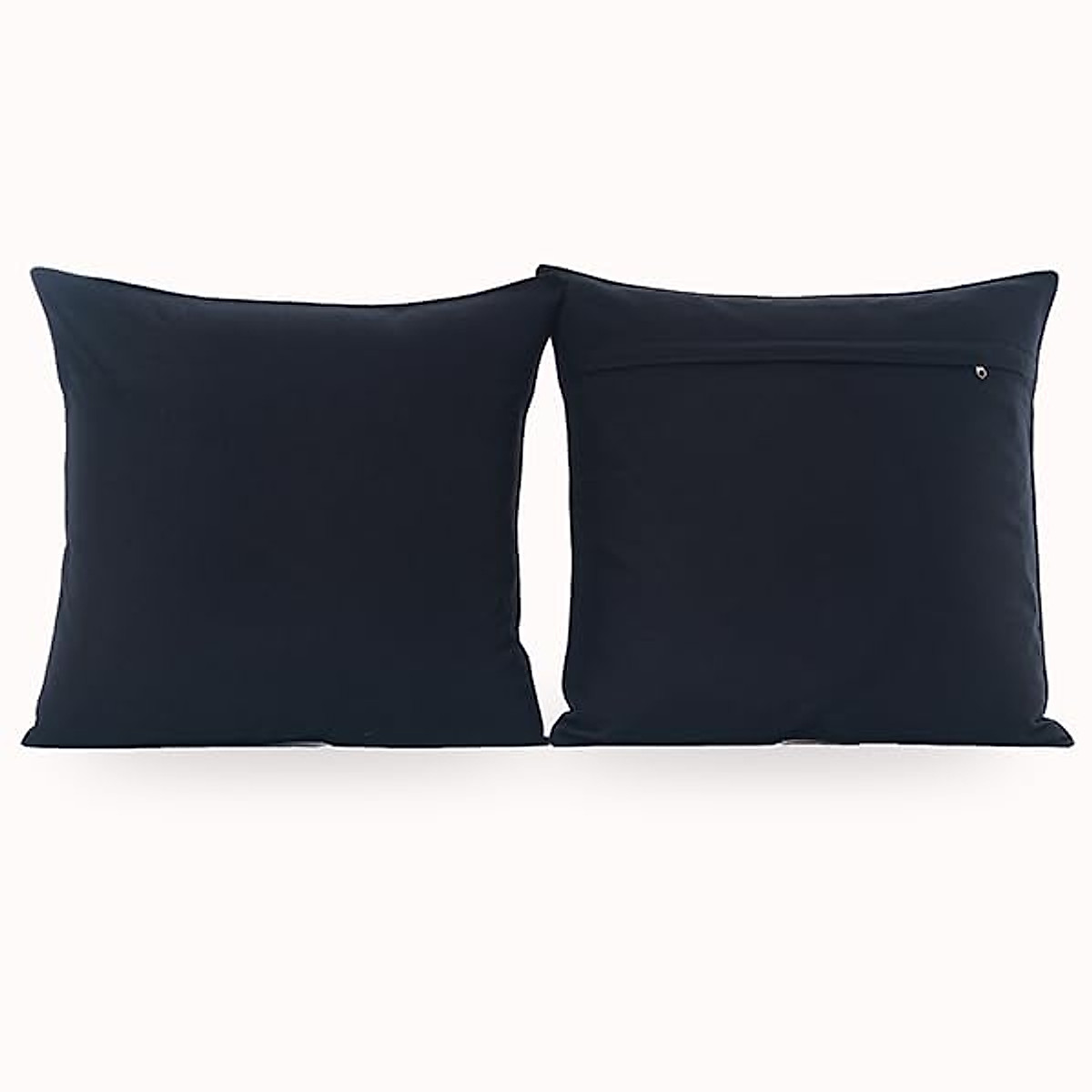 NiNi ALL Outdoor Waterproof Throw Pillow Covers Set of 2 Decorative Farmhouse Garden Pillowcase Solid Cushion Cases for Patio Tent Couch 18x18 inch Black