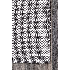 nuLOOM Lorretta Geometric Cotton Area Rug, 5' x 8', Grey
