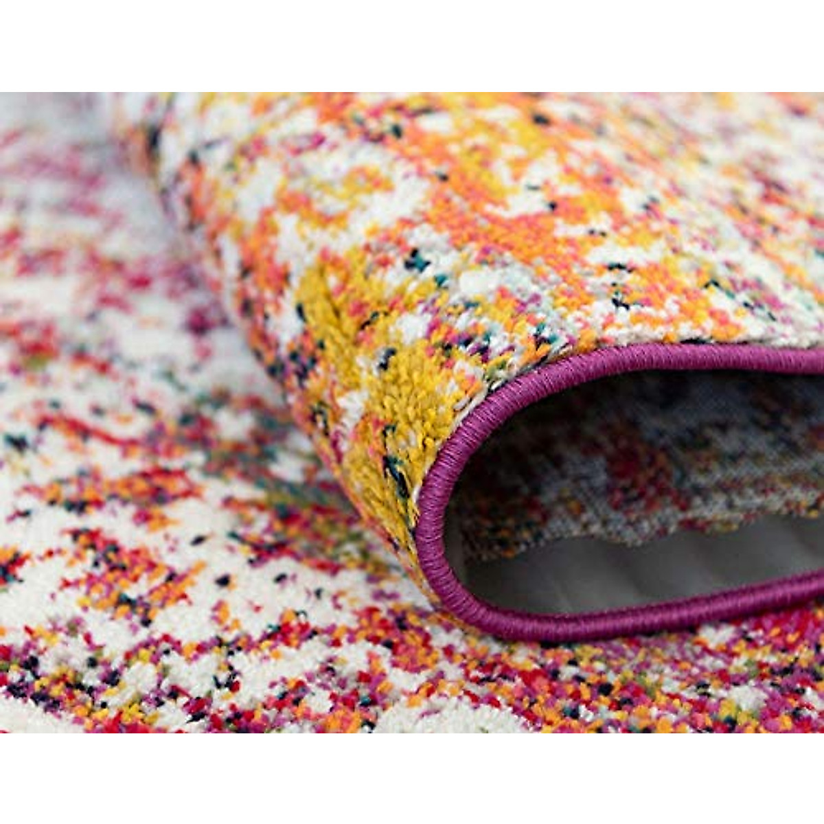 Unique Loom Richmond Collection Area Rug - Medallion (2' x 6' 1" Runner, Multi/ Black)