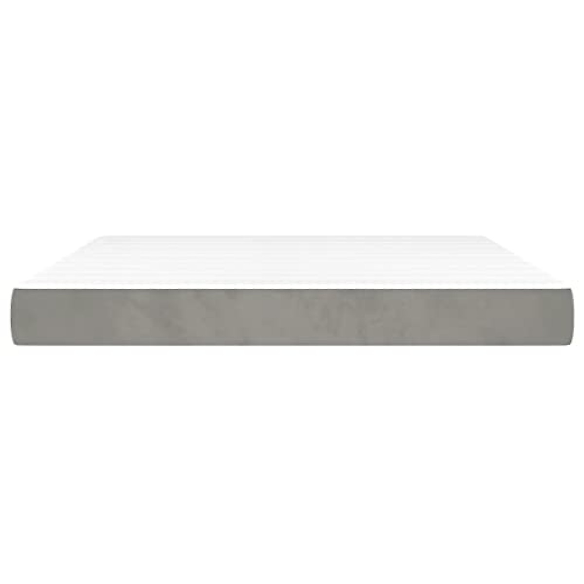 vidaXL Pocket Spring Bed Mattress Light Gray 59.8"x79.9"x7.9" Queen Velvet