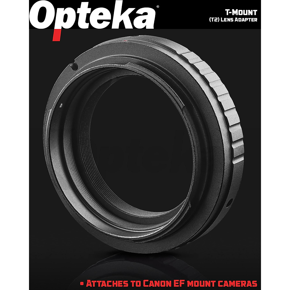 Opteka T-Mount (T2) Adapter Compatible for Canon EF EOS 80D, 77D, 70D, 60D, 60Da, 50D, 7D, 6D, 5D, 5Ds, T7i, T7s, T6s, T6i, T6, T5i, T5, T4i, T3i, T3, T2i, SL2 and SL1 Digital SLR Cameras