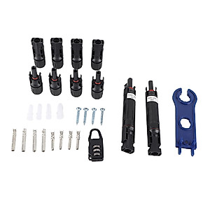 Photovoltaic DC Isolator Solar Switch IEC60947 3 Waterproof IP66 Insulated Switch for Solar Powered RV Boats Solar Power Systems 1200V DC 32A 4P (Fuse Proctive)