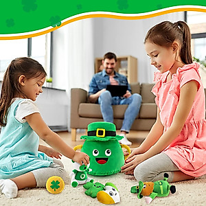 teytoy Baby St.Patrick's Day Toy 6PSC, Baby Plush Toys for Toddlers Pot Stuffed Leprechaun Toy, Ireland Shamrock, Shamrock Teddy Bear, Coin, Irish Baby Gift for Toddler Infant Newborn Party Decor