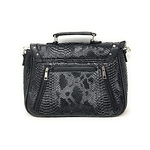 Texas West Women's Embroidered Flora Sugar Skull Purse Handbag and Clutch Wallet set in 4 colors (Black Handbag only)