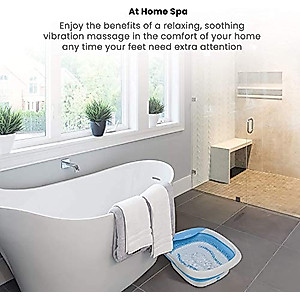 Homedics Compact Pro Spa Collapsible Footbath with Heat | Vibration Massage, ACU-Node Surface, Heat Maintenance | Improves Circulation, Soothe Tired Muscles, Collapsible Tub for Easy Storage