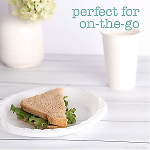 PLASTICPRO 200 Count Disposable 7 Inch White Plastic Plates