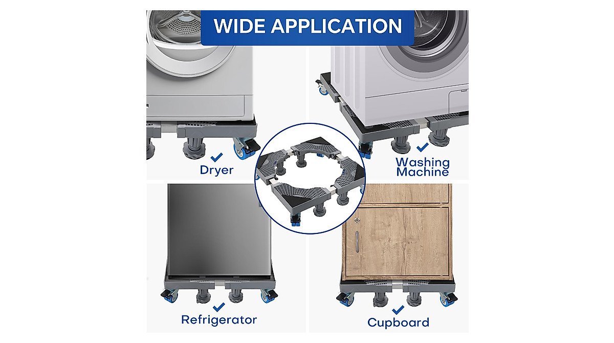 MYFULLY Adjustable Furniture Dolly - Locking Wheels for Easy Appliance ...