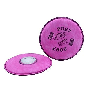3M Particulate Filter 2097/07184(AAD), P100 Respiratory Protection with Nuisance Level Organic Vapor Relief - 1 Pair