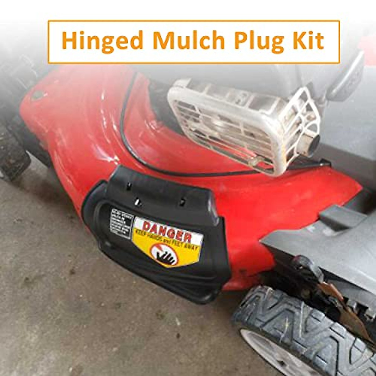 Haiouus 987-02516A Hinged Mulching Plug Kit - for Replacement Troy Bilt Mulch Plug, Compatible with MTD, Craftsman, Cub Cadet, Fits 21" Murray Push Mower and More, Comes with Spring, Pin and Hinge (1)