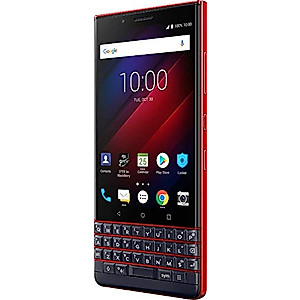 BlackBerry Key2 LE 64GB Unlocked GSM Phone w/Dual 13MP & 8MP Camera (Atomic Red Limited Edition, 64GB Dual Sim (ATT, Verizon, Tmobile)) (Renewed)