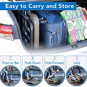 Mount-It! Foldable Push Cart, Utility Dolly Platform Cart, Adjustable Length, Folding Hand Truck, Portable Dolly for Moving Boxes, Appliances, Furniture, 330 lbs Capacity