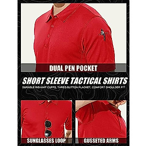 MAGCOMSEN Golf Polo Shirts for Men Short Sleeve Golf Shirts for Men Polo Shirts Work Shirts for Men T Shirts Fishing Shirts Casual Shirts Quick Dry Shirts Summer Shirts