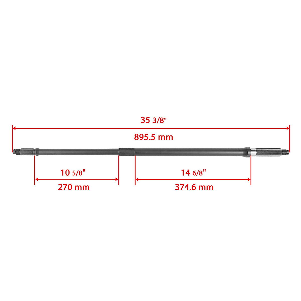 Caltric Rear Axle Shaft with Nuts Compatible with Honda TRX420FM1 TRX420FM2 Rancher 420 4x4 2014 2015 2016-2021