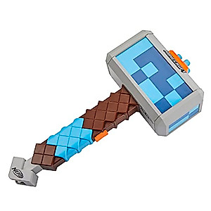 Nerf Minecraft Stormlander Dart-Blasting Hammer, Fires 3 Darts, Includes 3 Elite Darts, Pull-Back Priming Handle Multicolor 5010993948758