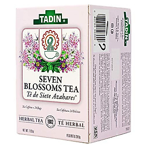 Tadin Tea Seven Blossoms Tea with Linden Flowers Valerian Root, Caffeine - Free, 24 Count (Pack of 3)
