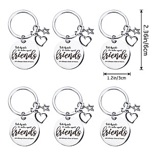 Kolewo4ever 12 Pieces Bulk Friend Appreciation Gifts Set 4 Friend Wine Tumbler 4 Friend Cosmetic Bag 4 Friend Keychains Appreciation Funny Long Distance Friendship Gifts for Best Soul Sister