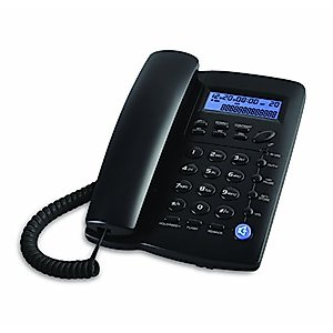 Ornin Y043 Corded Telephone with Speaker, Display, Desk Phone Only (Black)