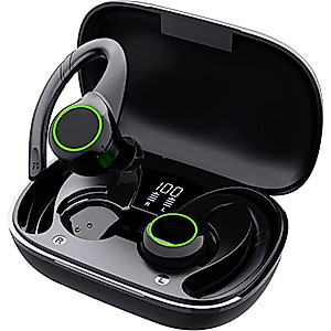 Wireless Earbuds Bluetooth 5.2 Wireless Sports Bluetooth Earphones in Over Ear Headphones with Earhooks Built-in Mic Headset for iPhone 14 Pro Max Android Running Outdoor Workout Sports