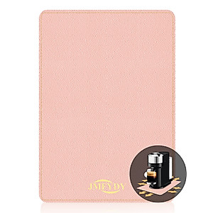 Kitchen Countertop Slider Mat,2 Pack Leather Sliding Coffee Mats for Kitchen Appliance, Heat Resistant Protector Mat Kitchen Slider Pads for Ninja Foodi Air Fryer,Coffee Maker, Blender (rose gold)