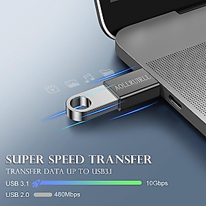 AOLLRUIRLL USB C to USB Adapter (3 Pack)， USB-C to USB 3.0 Female Adapter Compatible with iMac 2021 iPad Pro 2027 MacBook Pro Laptop, PC, Charger, Power Bank and More Type C Devices Black
