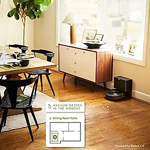 iRobot Roomba j7+ (7550) Self-Emptying Robot Vacuum – Identifies and avoids obstacles like pet waste & cords, Empties itself for 60 days, Smart Mapping, Works with Alexa, Ideal for Pet Hair (Renewed)