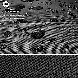 SIRUITON 3-Seat Heavy Duty Garden Patio Sofa/Loveseat/Bench Cover,100% Waterproof Outdoor Sofa Cover, Lawn Patio Furniture Covers Black,64" W x 27" D x 35" H