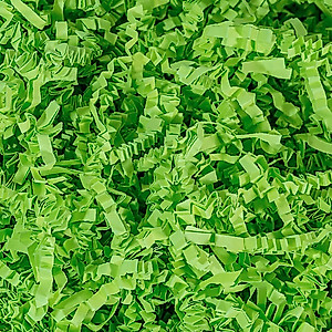 MagicWater Supply Crinkle Cut Paper Shred Filler (4 oz) for Gift Wrapping & Basket Filling - Lime Green